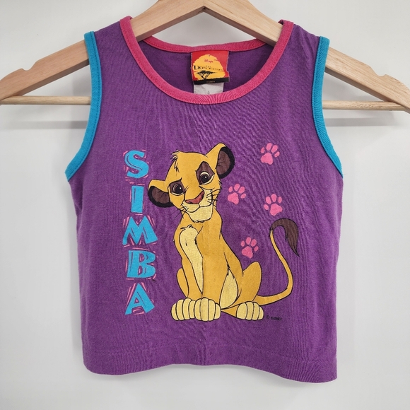 Disney | Shirts & Tops | Vintage Disney The Lion King Simba Girls Tank ...